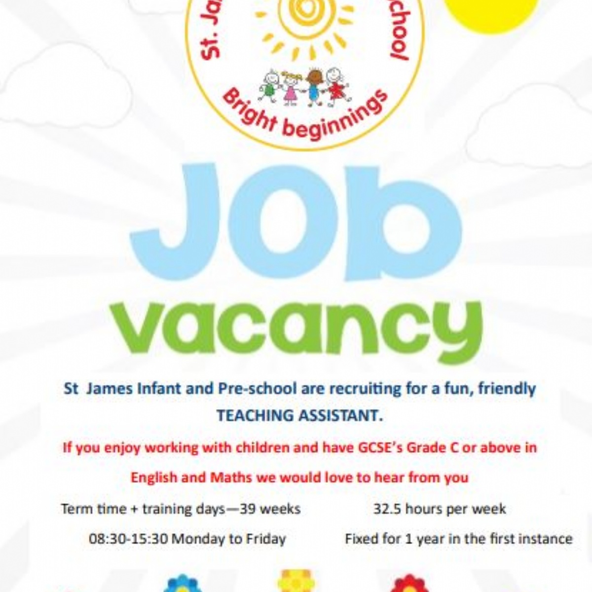 St. James Infant & Pre-School - Job Vacancy
